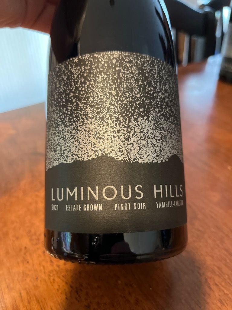 2021 Luminous Hills Pinot Noir, USA, Oregon, Willamette Valley, Yamhill ...