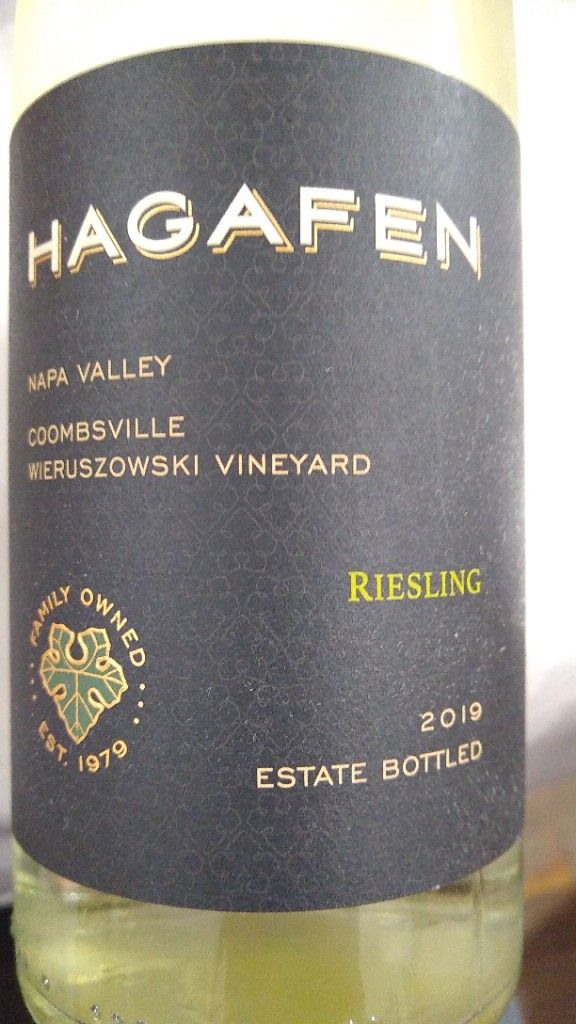 2019 Hagafen Riesling White Riesling Rancho Wieruszowski Vineyard Napa ...