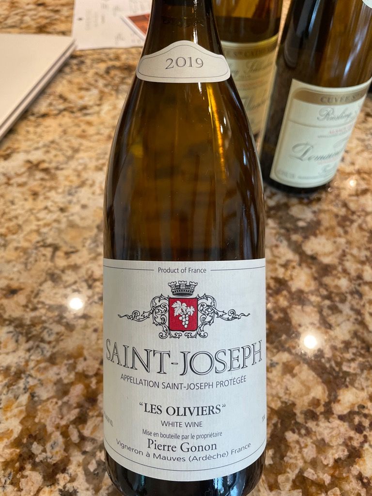2019 Pierre Gonon St. Joseph Blanc Les Oliviers, France, Rhône ...