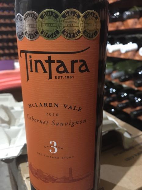 2010 Tintara Cabernet Sauvignon Chapter 3, Australia, South Australia ...