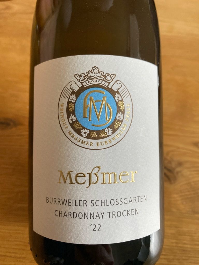 2022 Meßmer Burrweiler Schloßgarten Chardonnay trocken, Germany, Pfalz ...