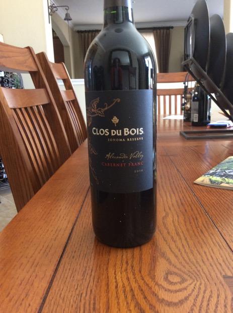 2010 Clos du Bois Cabernet Franc Sonoma Reserve, USA, California ...