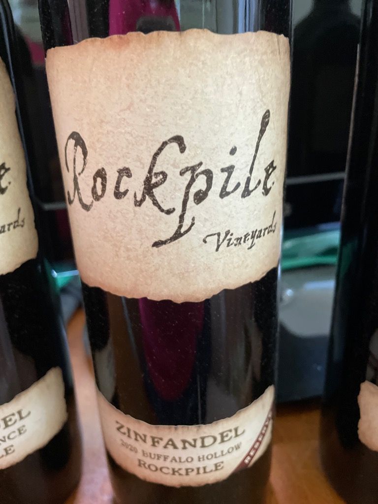 2020 Rockpile Vineyards Zinfandel Reserve Buffalo Hollow, USA ...