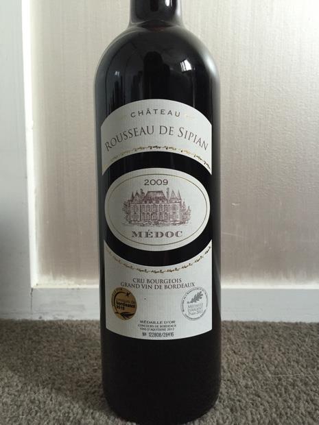2009 Château Rousseau de Sipian, France, Bordeaux, Médoc - CellarTracker