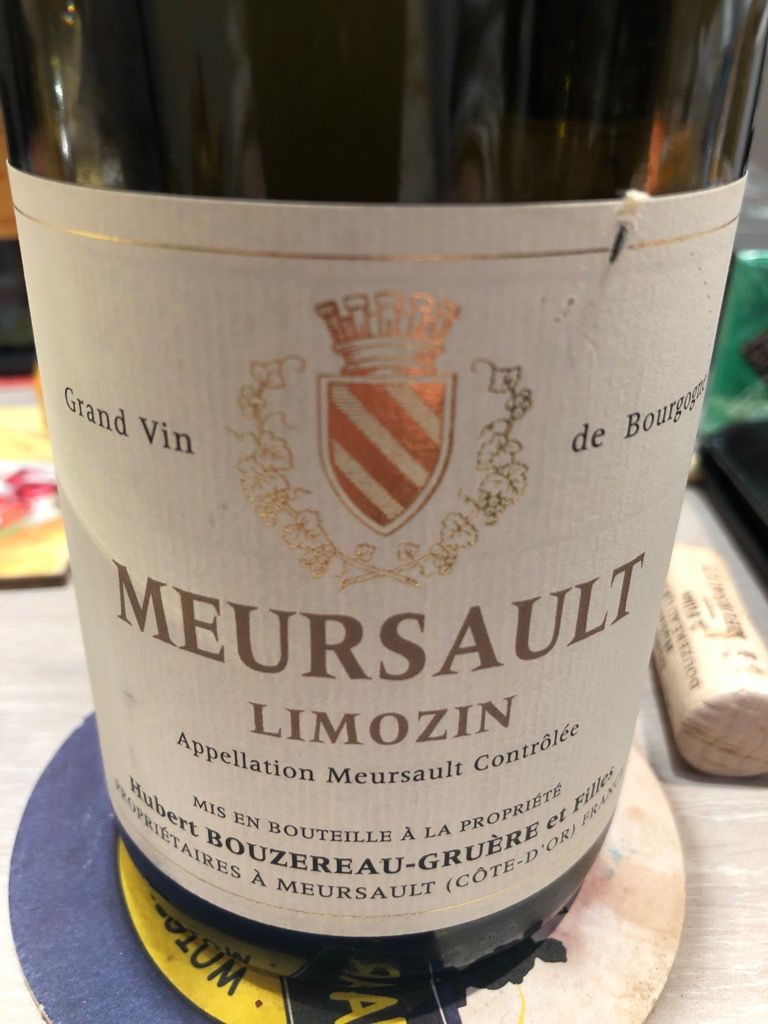 2018 Hubert Bouzereau-Gruère et Filles Meursault Le Limozin, France ...