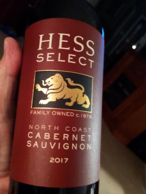 2017 The Hess Collection Cabernet Sauvignon Hess Select, USA ...