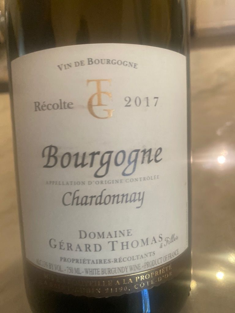 2011 Gerard Thomas Bourgogne Blanc, France, Burgundy, Bourgogne Blanc ...