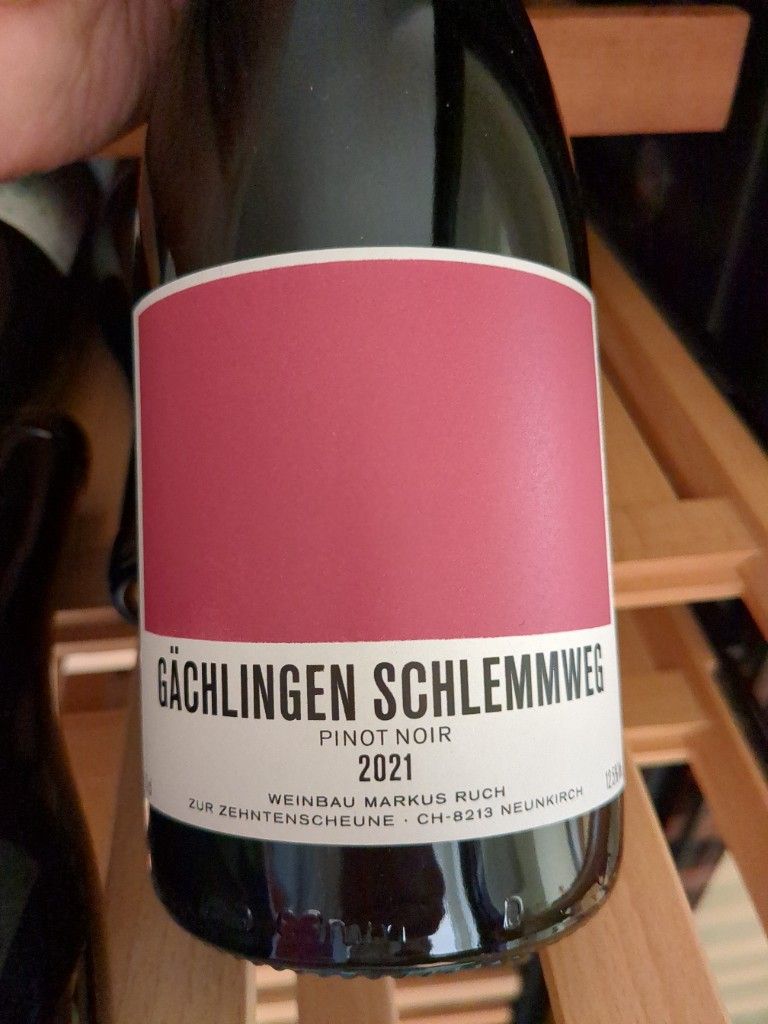 2021 Weinbau Markus Ruch Pinot Noir Gächlingen Schlemmweg, Switzerland ...