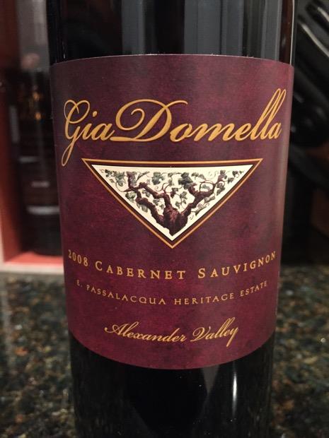 2008 Gia Domella Cabernet Sauvignon E. Passalacqua Heritage Estate, USA ...