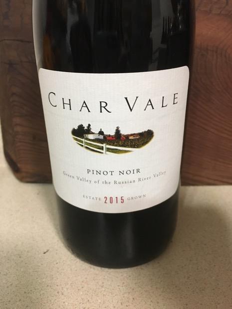 2015 Char Vale Pinot Noir, USA, California, Sonoma County, Green Valley ...