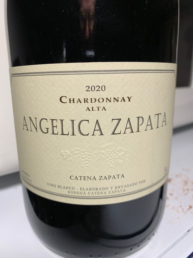 2020 Bodega Catena Zapata Chardonnay Angélica Zapata Alta, Argentina ...