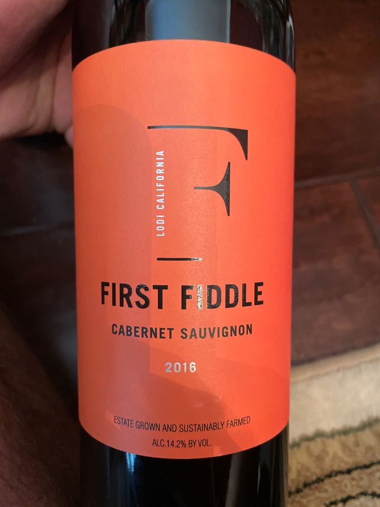 2016 First Fiddle Cabernet Sauvignon, USA, California - CellarTracker