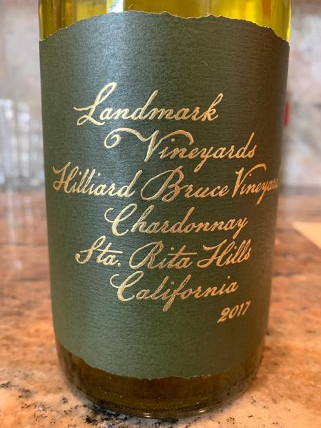 2017 Landmark Chardonnay Hilliard Bruce Vineyard, USA, California ...