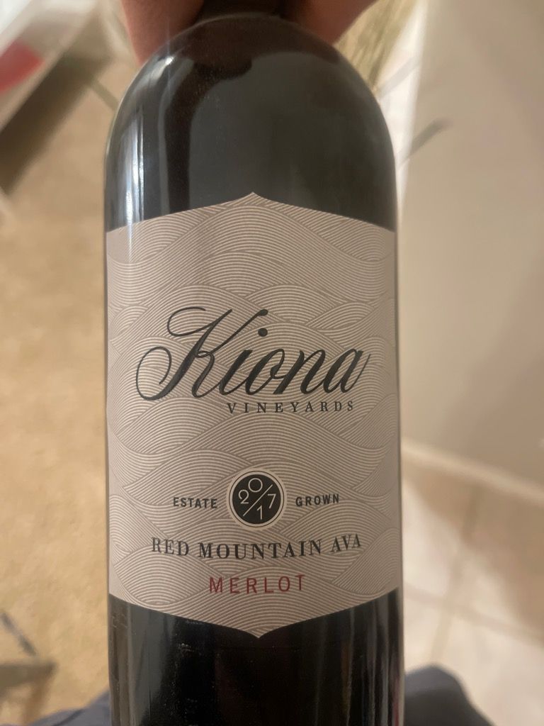 2017 Kiona Merlot Red Mountain, USA, Washington, Columbia Valley, Red ...