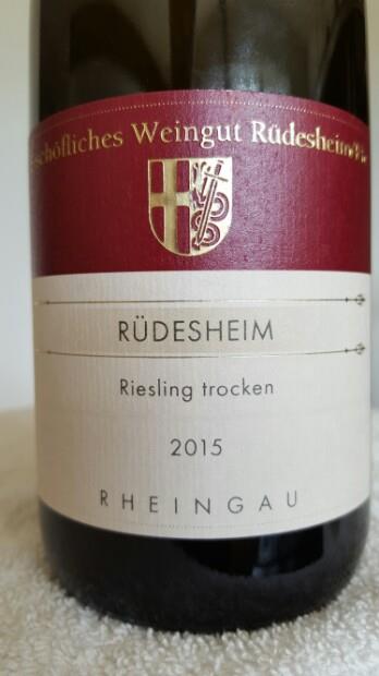 2015 Bischöfliches Weingut Rüdesheim Riesling trocken, Germany ...