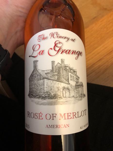 2014 The Winery at La Grange Merlot Rosé of Merlot, USA, Virginia ...