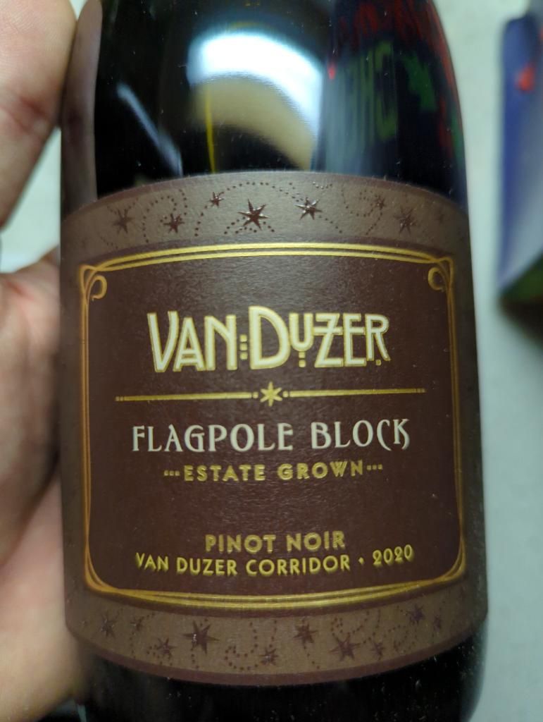 2020 Van Duzer Pinot Noir Flagpole Block, USA, Oregon, Willamette ...
