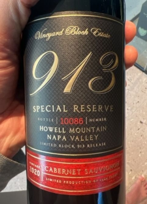 2020 Vineyard Block Estate Cabernet Sauvignon Block 913 Special Reserve ...