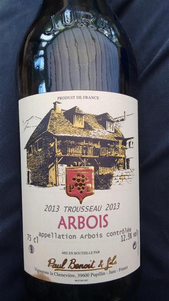 2012 Paul Benoit & fils Trousseau Arbois, France, Jura, Arbois ...