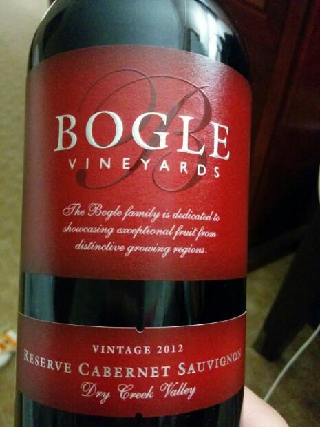 2012 Bogle Vineyards Cabernet Sauvignon Reserve, USA, California ...