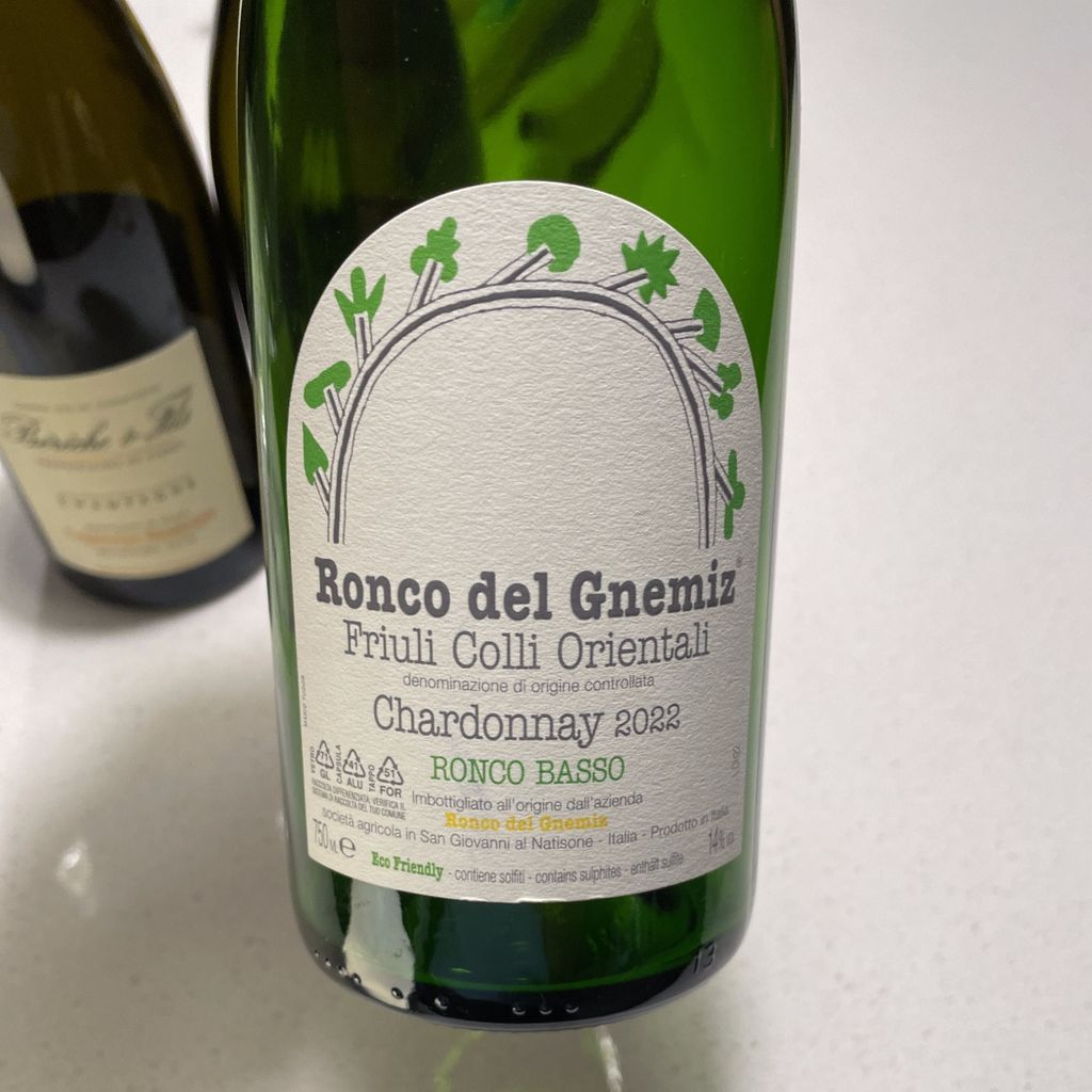 2021 Ronco del Gnemiz Chardonnay Ronco Basso, Italy, Friuli-Venezia ...