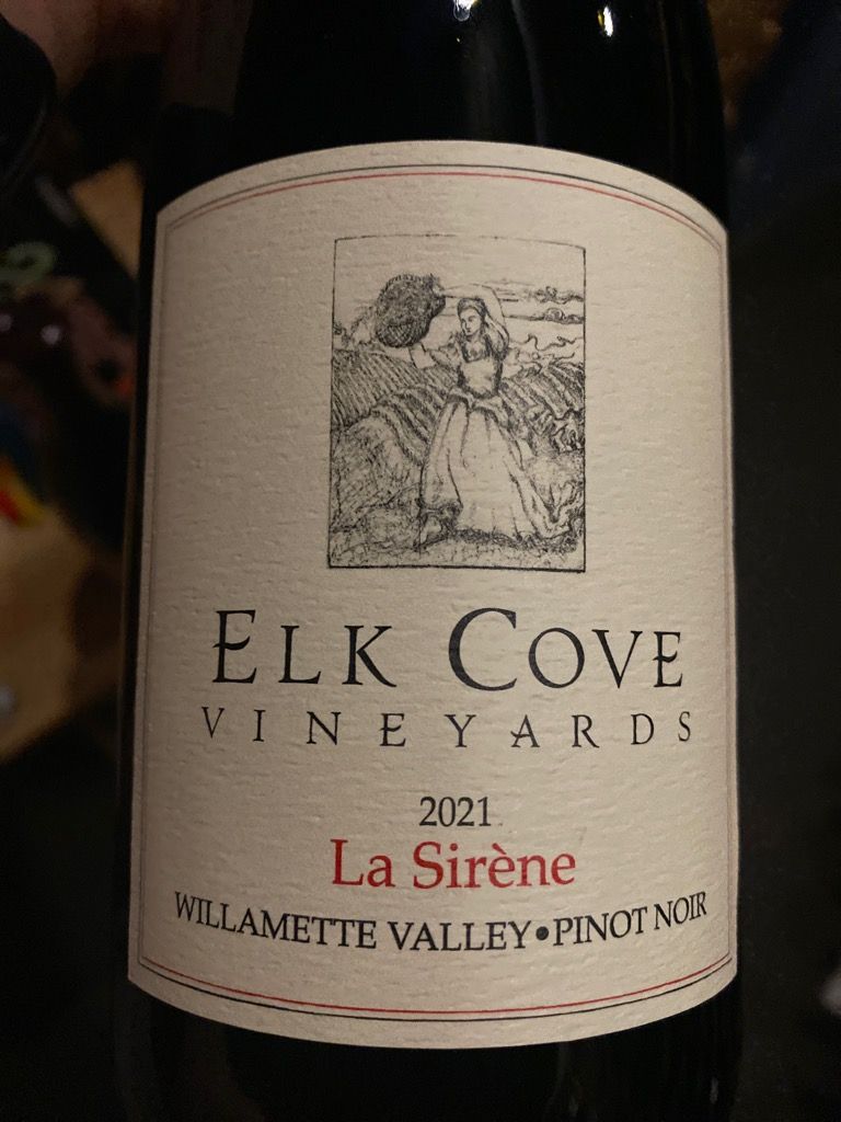 2021 Elk Cove Vineyards Pinot Noir La Sirene, USA, Oregon, Willamette ...