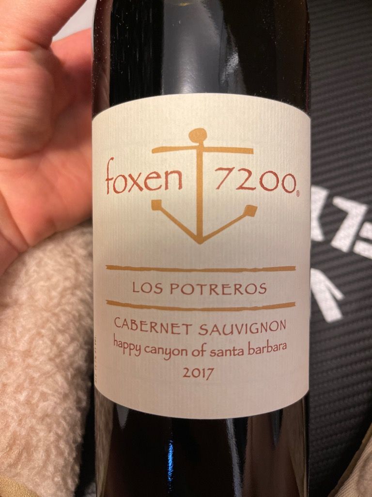 2017 Foxen Cabernet Sauvignon 7200 Los Potreros, USA, California ...