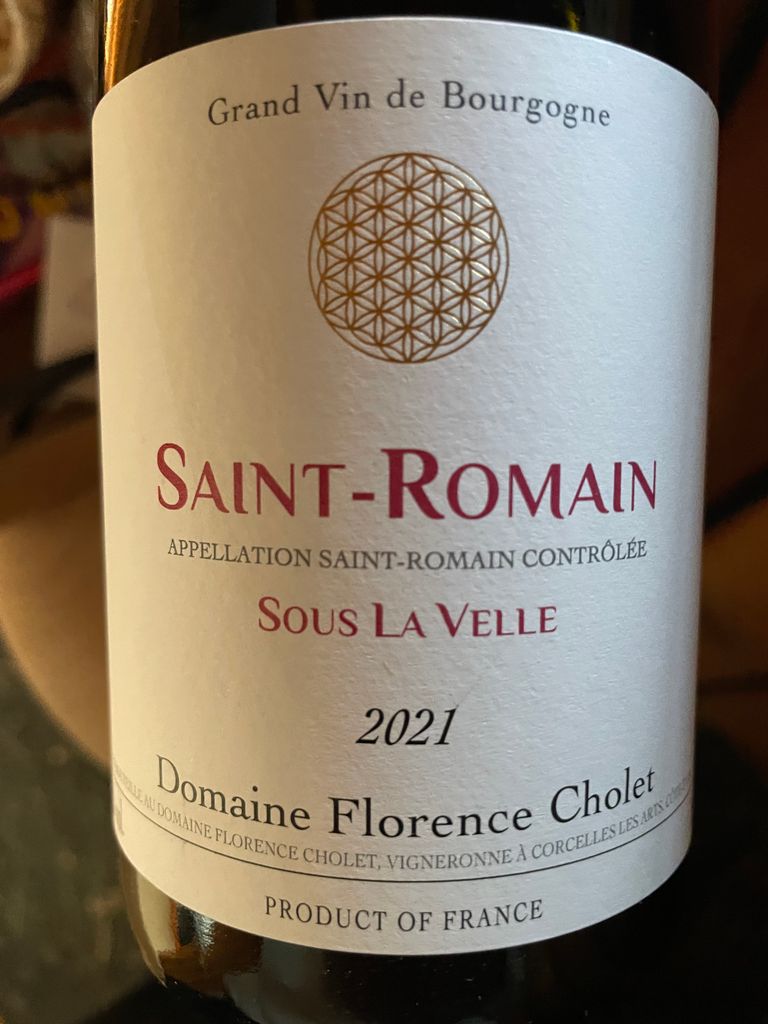 2022 Domaine Florence Cholet Saint-Romain Sous La Velle, France ...