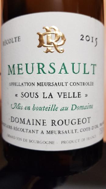 2014 Domaine Rougeot Meursault Sous La Velle, France, Burgundy, Côte de ...