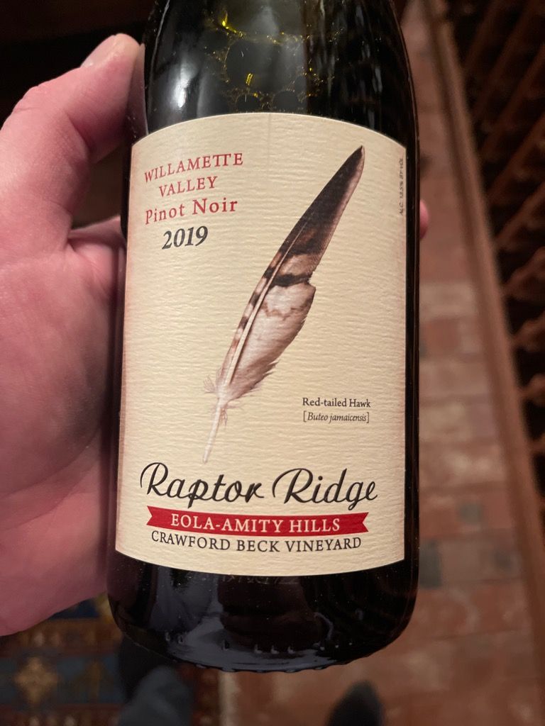 2019 Raptor Ridge Pinot Noir Crawford-Beck Vineyard, USA, Oregon ...