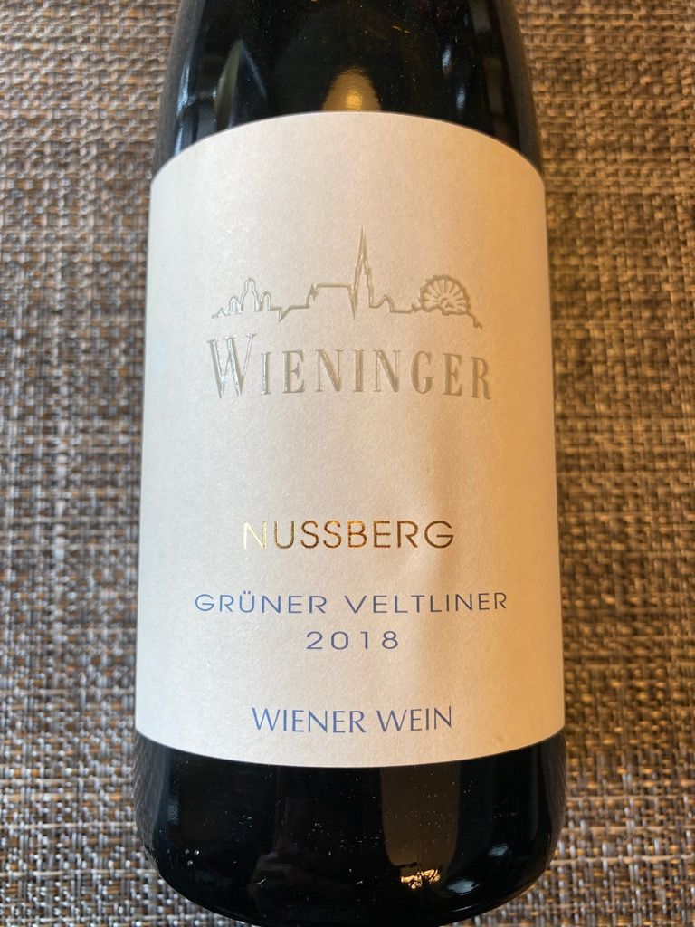 2018 Wieninger Grüner Veltliner Nußberg, Austria, Wien - CellarTracker