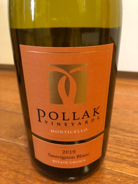 2019 Pollak Vineyards Sauvignon Blanc, USA, Virginia, Central Virginia ...