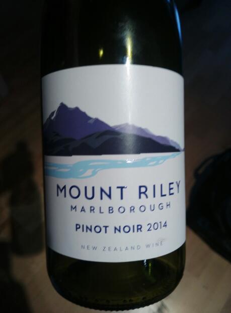 2014 Mount Riley Pinot Noir, New Zealand, South Island, Marlborough ...