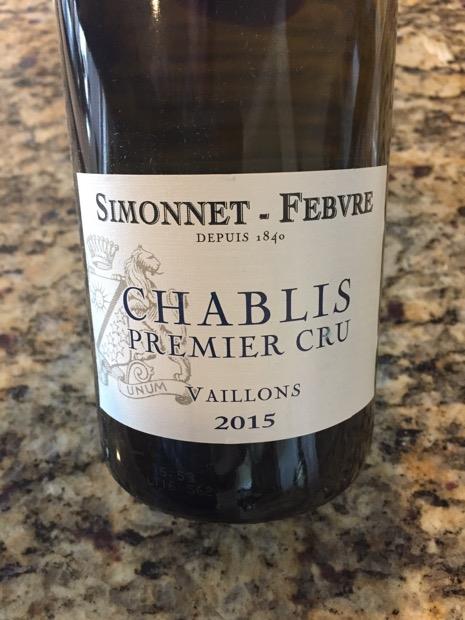 2016 Simonnet-Febvre Chablis 1er Cru Fourchaume, France, Burgundy ...