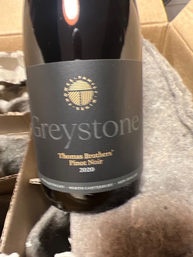 2020 Greystone / Grey's Peak Pinot Noir Thomas Brothers, New Zealand ...