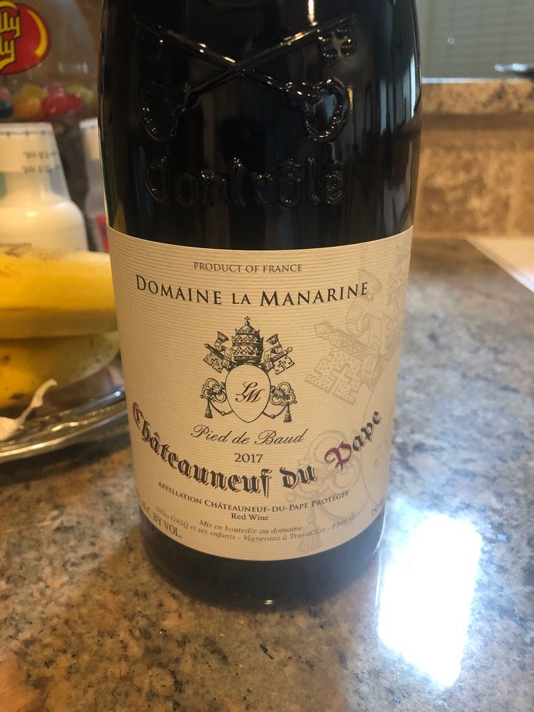 2017 Domaine La Manarine Châteauneuf-du-Pape Pied de Baud, France ...