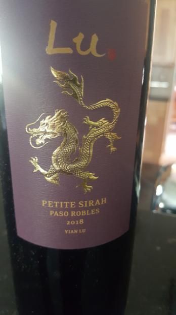 2018 Yian Lu Petite Sirah, USA, California, Central Coast, Paso Robles ...