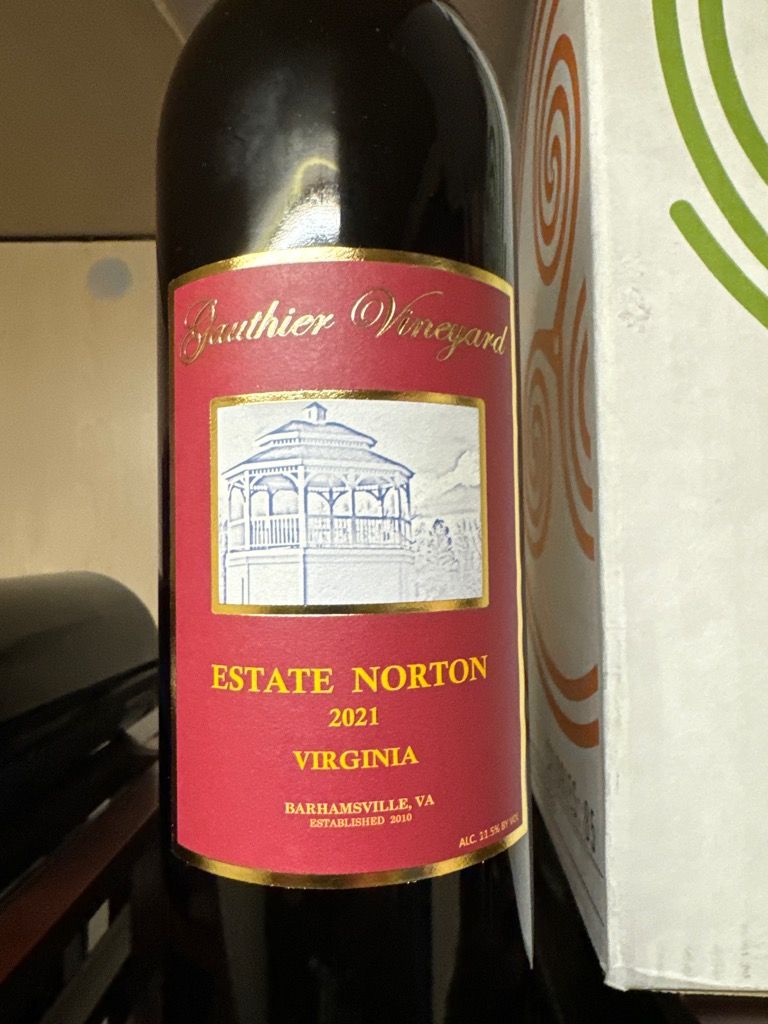 2020 Gauthier Vineyard Norton, USA, Virginia, Chesapeake Bay, Northern ...