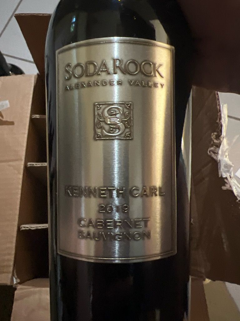 2019 Soda Rock Winery Cabernet Sauvignon Kenneth Carl Usa California
