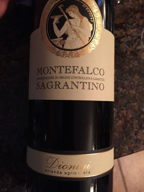 2009 Dionigi Montefalco Sagrantino, Italy, Umbria, Montefalco ...