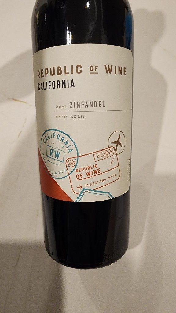 2018 Republic of Wine Zinfandel, USA, California - CellarTracker