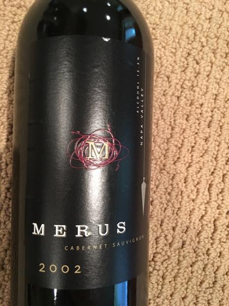 2002 Merus Cabernet Sauvignon, USA, California, Napa Valley - CellarTracker