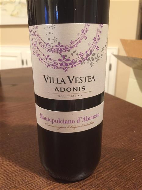2014 Villa Vestea Montepulciano d'Abruzzo Adonis, Italy, Abruzzi ...