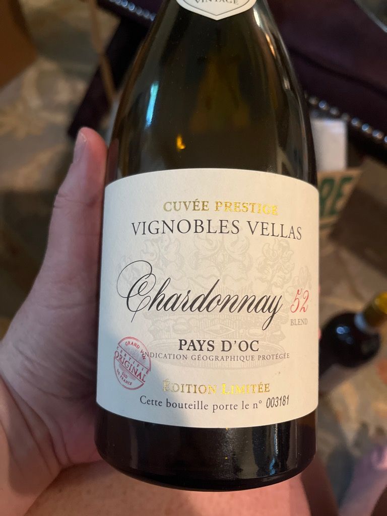 2023 Vignobles Vellas Chardonnay Cuvée Prestige Edition Limitée 52 ...