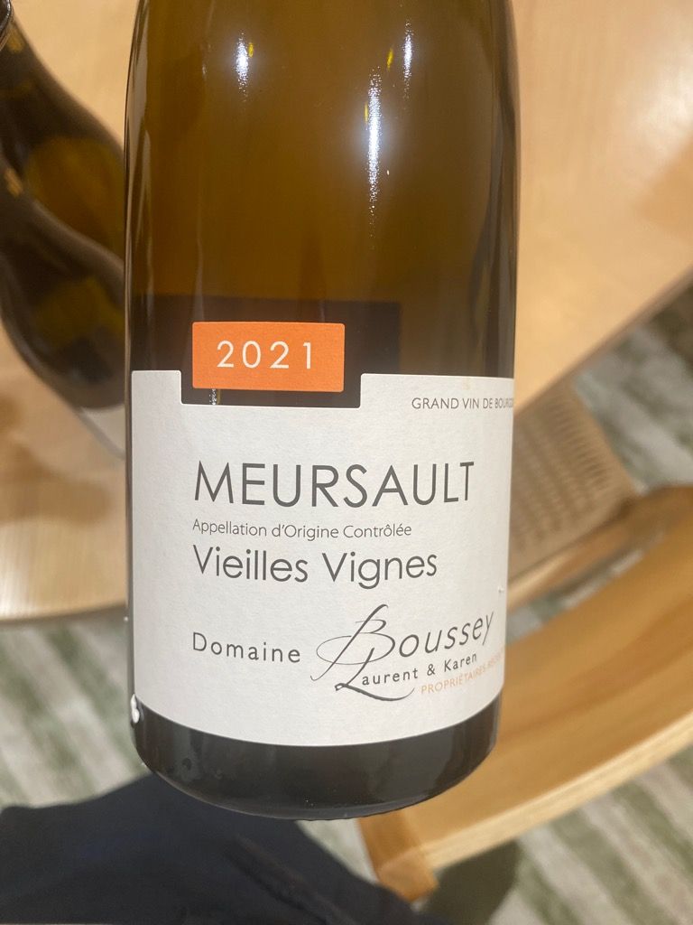 2021 Domaine Laurent Boussey Meursault Vieilles Vignes, France ...