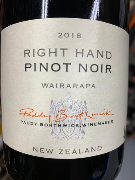 2020 Paddy Borthwick Pinot Noir Right Hand, New Zealand, North Island ...