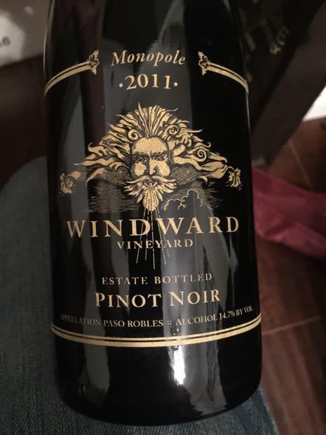 2011 Windward Vineyard Pinot Noir Monopole, USA, California, Central ...