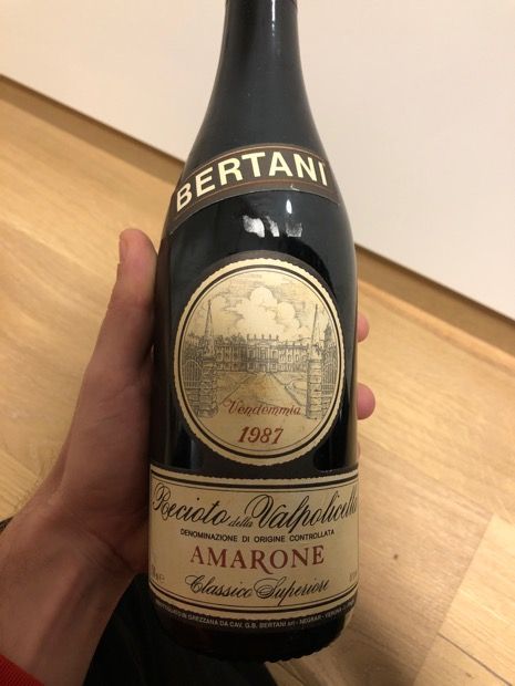 1987 Bertani Recioto della Valpolicella Classico Superiore Amarone ...