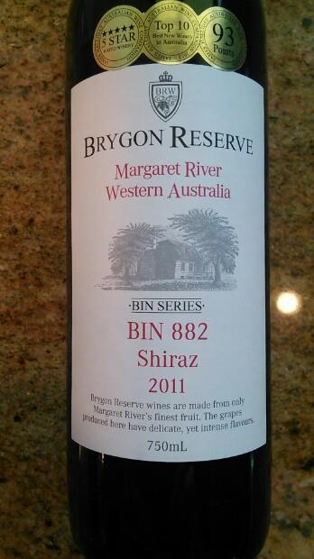 2011 Brygon Reserve Shiraz Bin 882, Australia, Western Australia, South ...