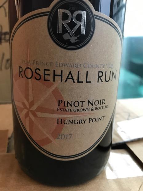 2017 Rosehall Run Pinot Noir Hungry Point, Canada, Ontario, Prince ...